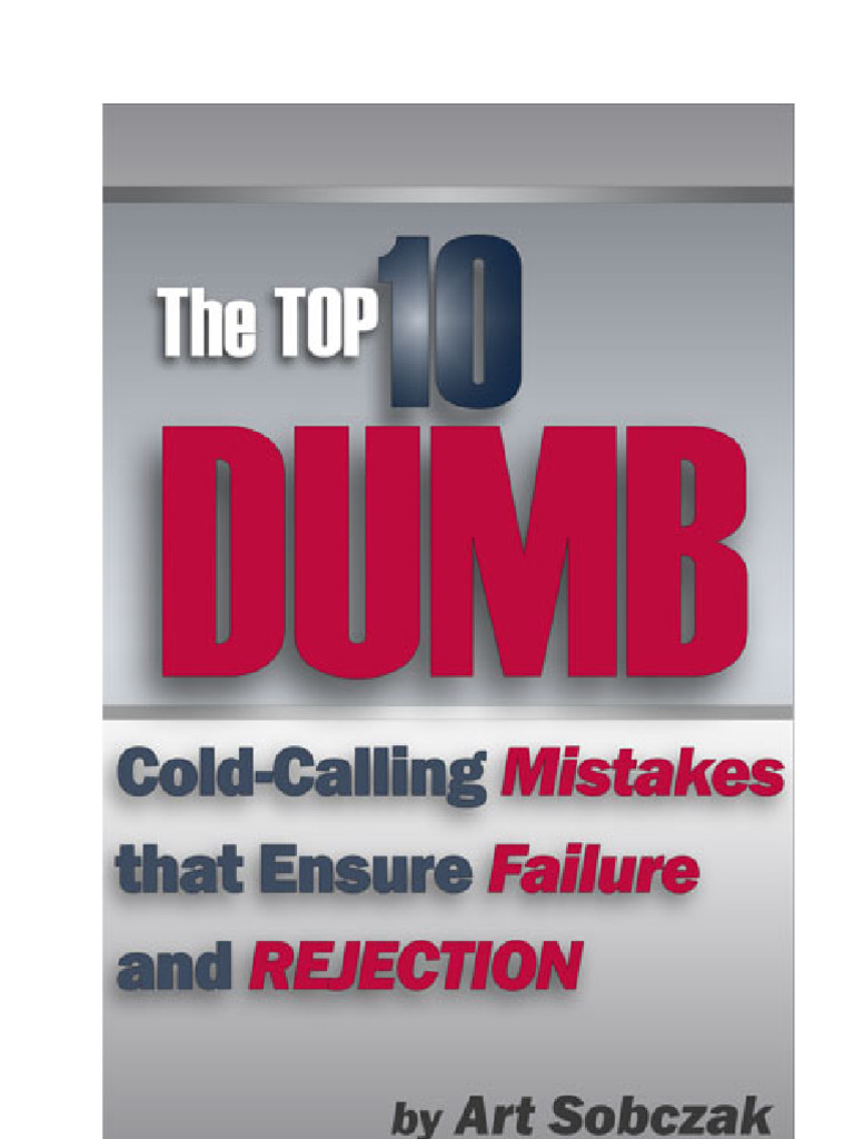Top 10 Dumb Mistakes | PDF | Sales