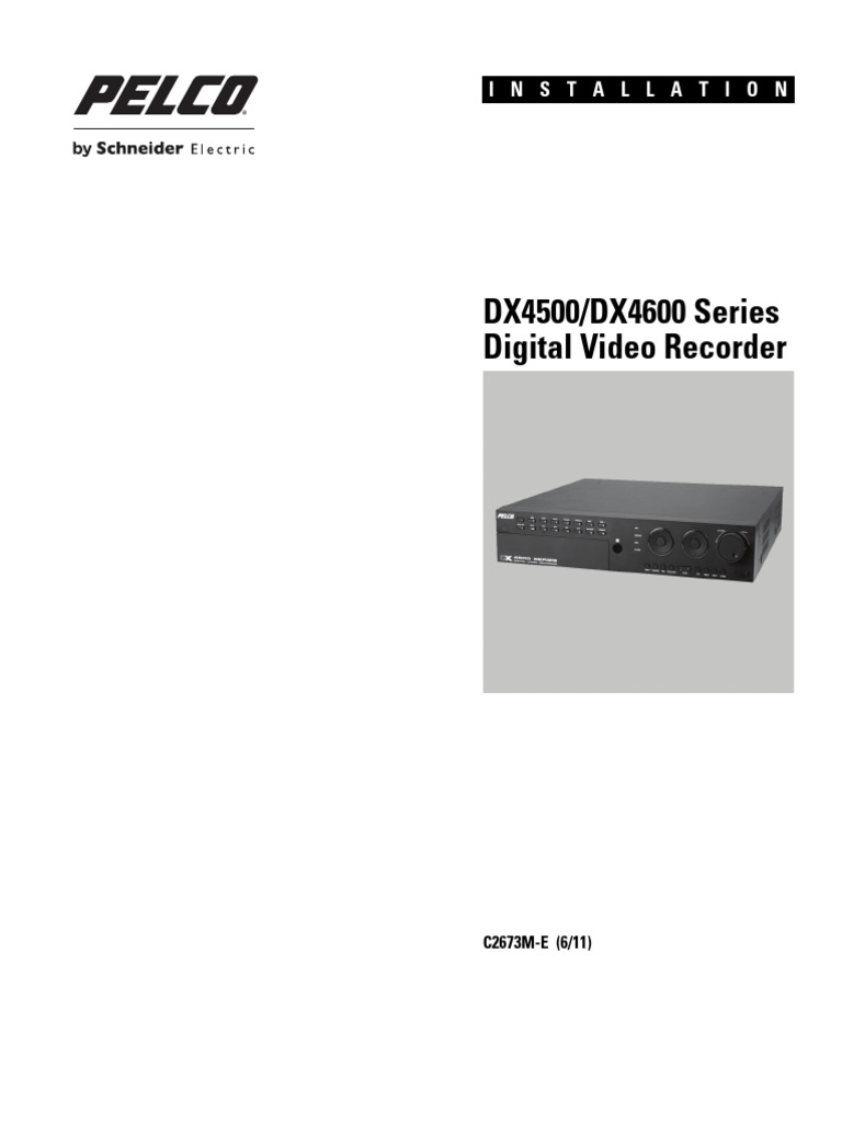DX4500-DX4600 Series Digital Video Recorder Installation Manual 6-11 | PDF | Ip Address ...