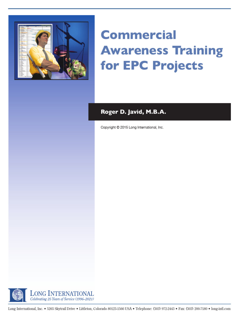Long Intl Commercial Awareness Training for EPC Projects | PDF | Risk | Negotiation