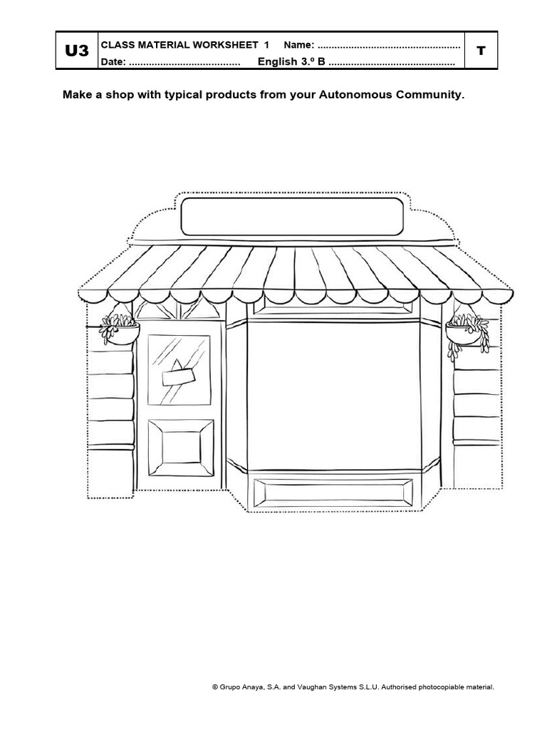 Make A Shop With Typical Products From Your Autonomous Community | PDF ...