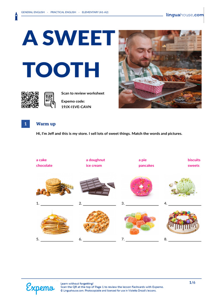 A Sweet Tooth British English Teacher | PDF | Subject (Grammar) | Pronoun
