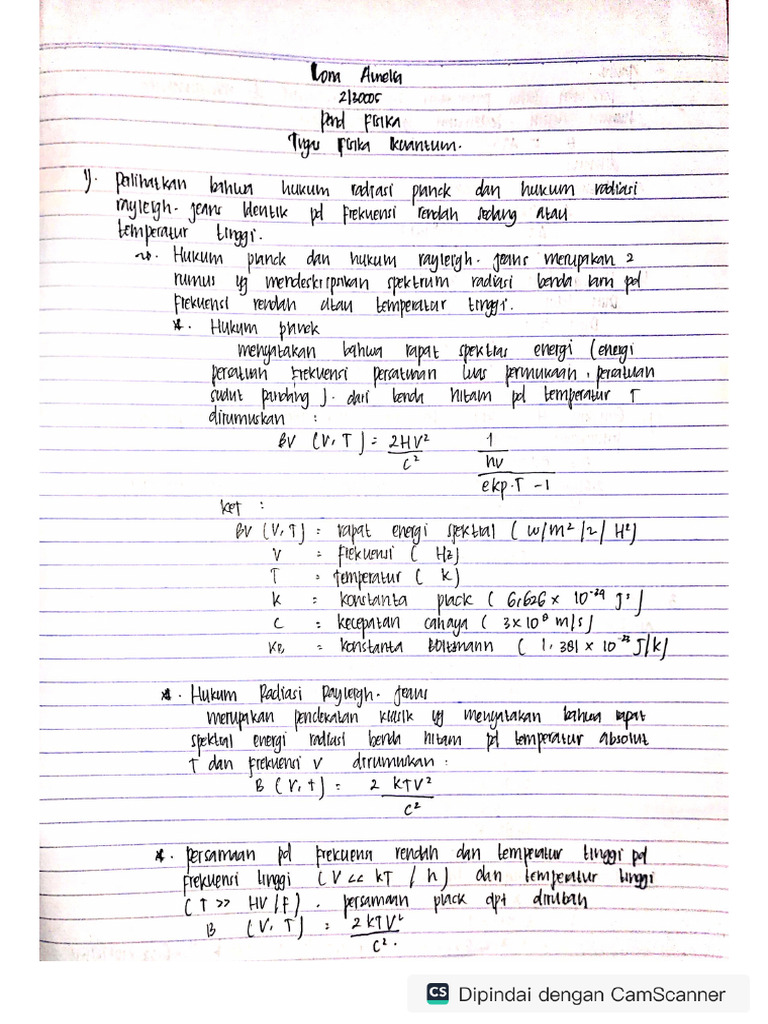 Tugas Fisika Kuantum Lona Amelia | PDF