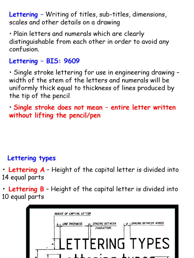 Lettering, Lines and Dimensioning | PDF | Drawing | Geometry