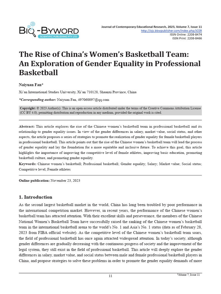 The Rise of Chinas Womens Basketball Team An Exp | PDF | China | World ...