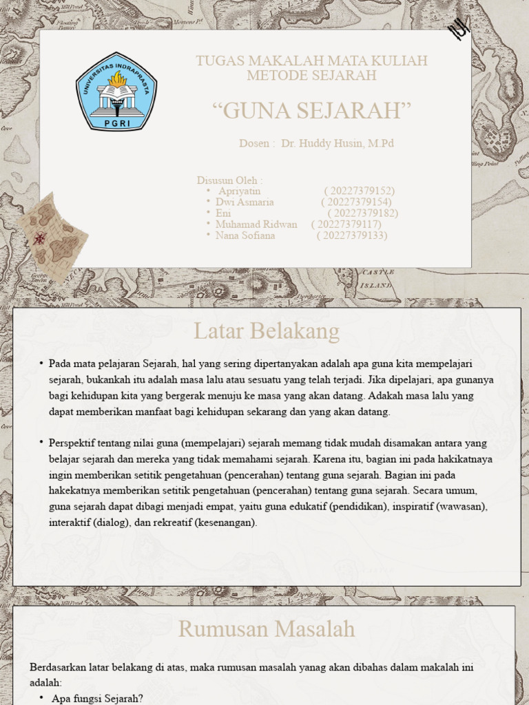 Makalah Mata Kuliah Metode Sejarah - Guna Sejarah | PDF | Ilmu Sosial