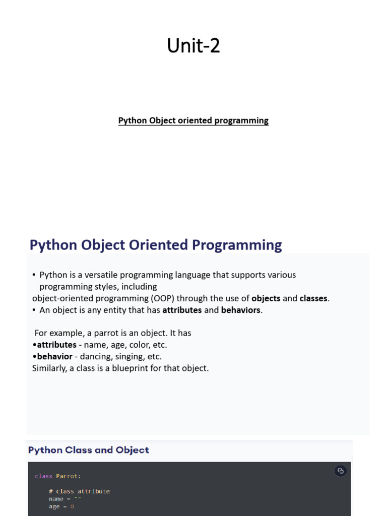 Unit 2 | Download Free PDF | Class (Computer Programming) | Anonymous Function