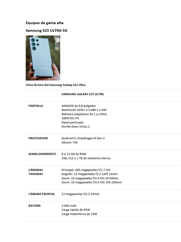 Equipos de Gama Alta | PDF | Yo telefono | Teléfonos móviles