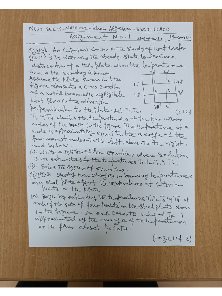 Linear Algebra practice questions | PDF