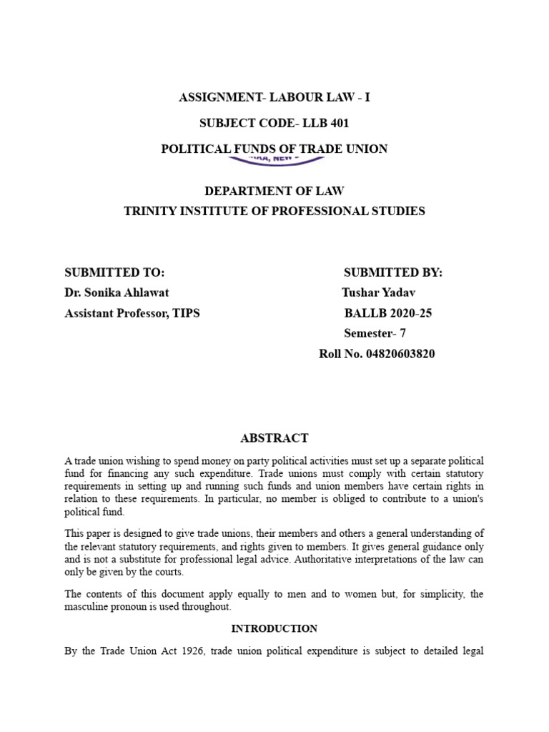 Assignment - 401 | PDF | Expense | Elections Assignment - 401 | PDF | Expense | Elections