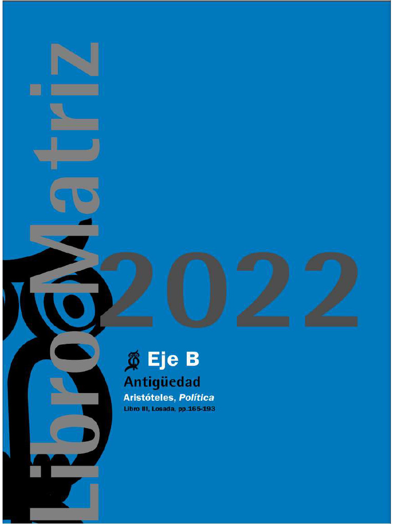 Eje B - Antigüedad - Aristóteles - Politica | PDF