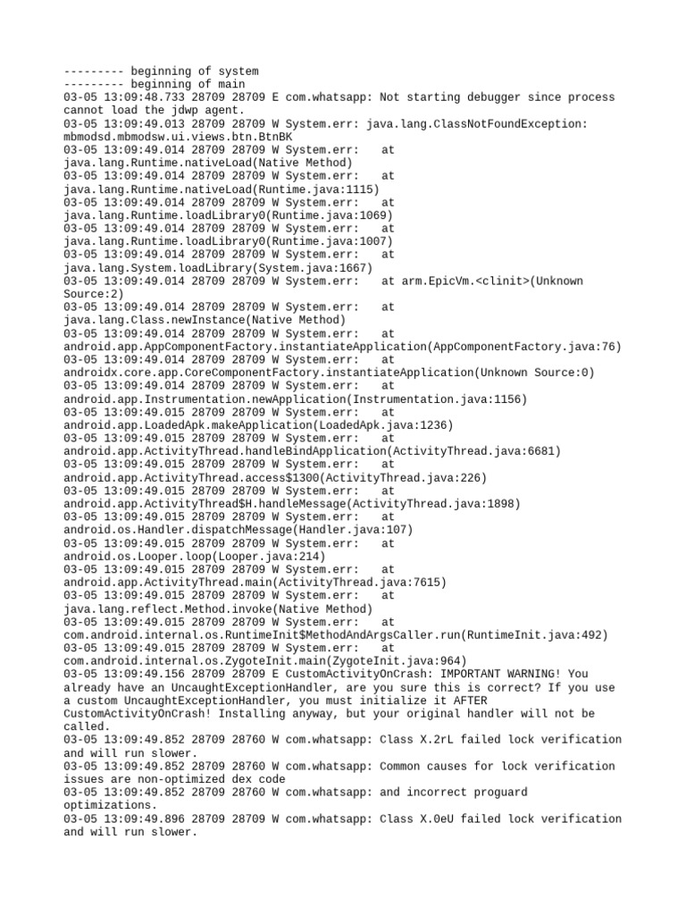 Logcat | PDF | Java (Programming Language) | Mobile App