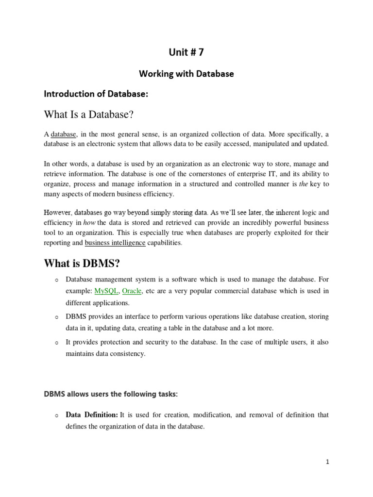 Class 10 DBMS | Download Free PDF | Relational Database | Databases
