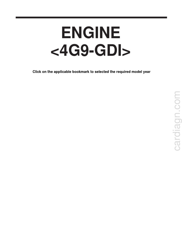 02 Engine (4G9-GDI) 2_SM | PDF | Belt (Mechanical) | Vehicle Technology