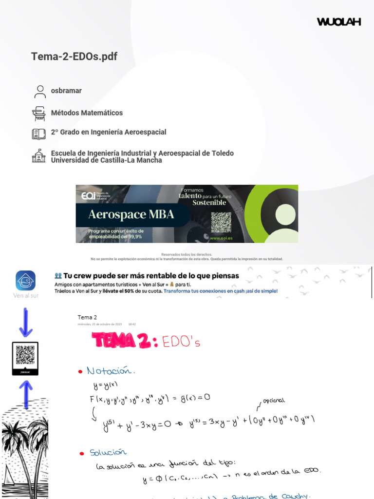 Tema-2-EDOs | PDF | Ingeniería