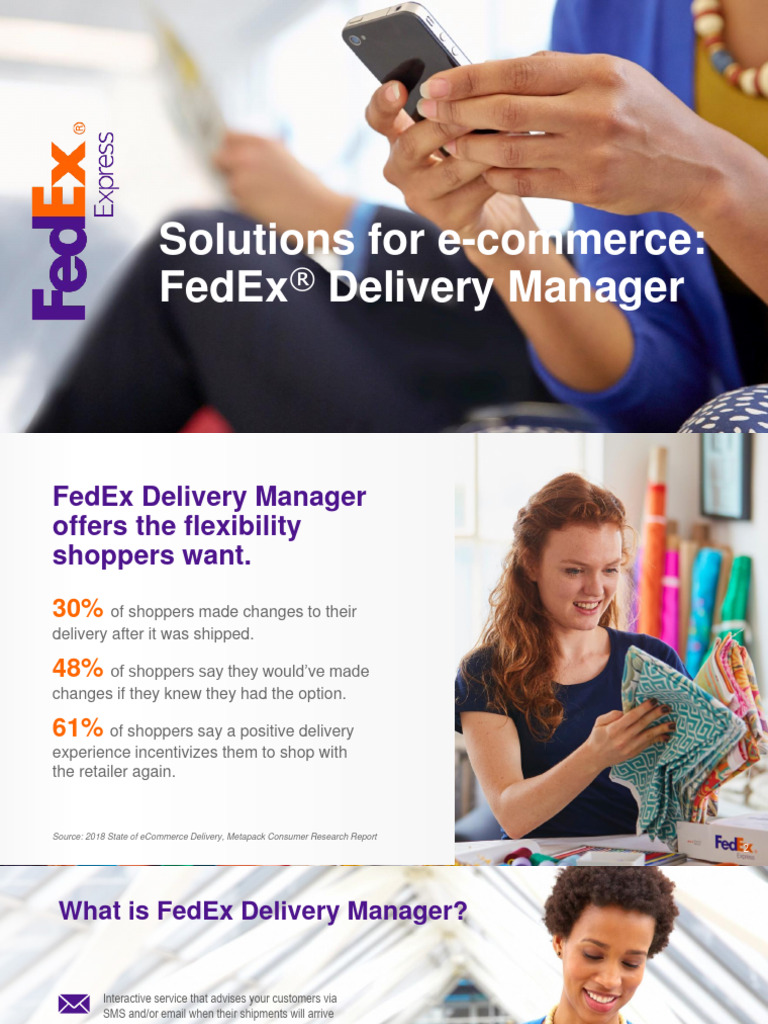 Fedex Delivery Manager User Guide | PDF | Fed Ex | E Commerce