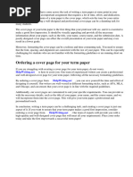 Sample Front Page of Term Paper | PDF | Thesis | Apa Style