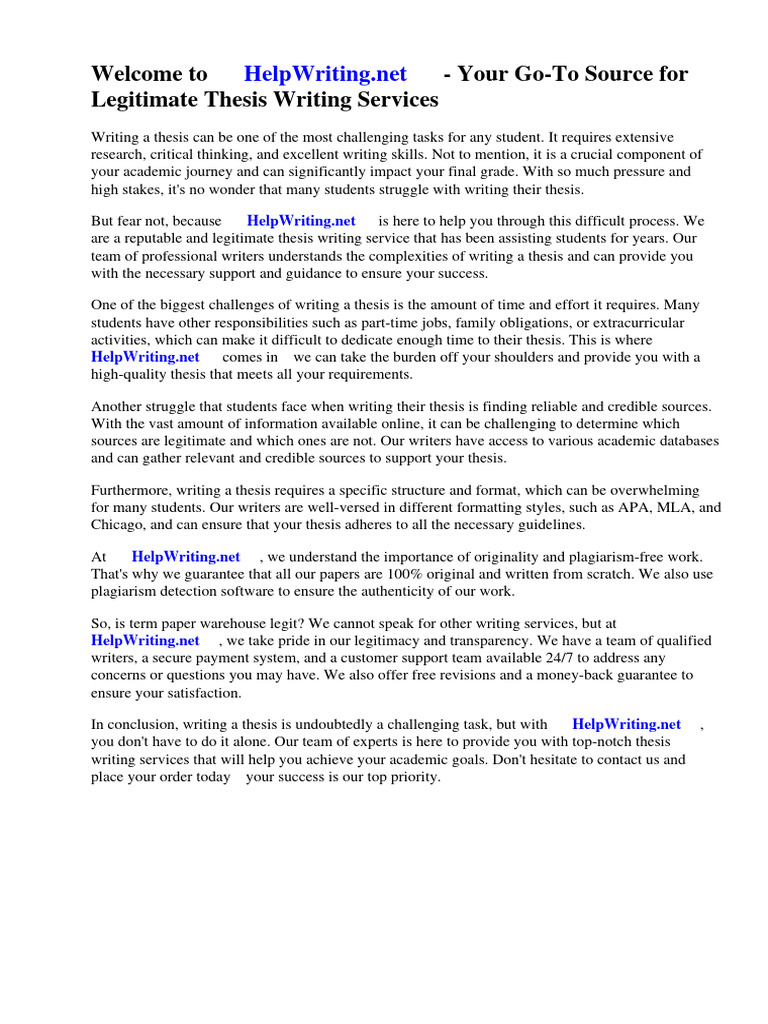 Is Term Paper Warehouse Legit | PDF | Warehouse | Logistics