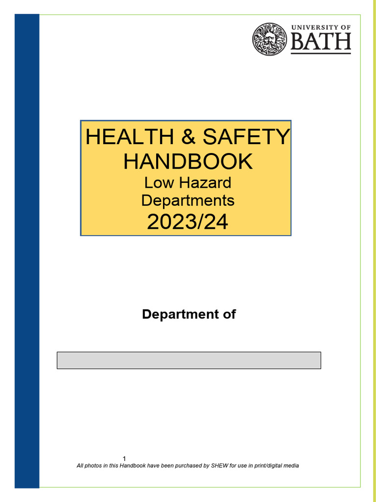 Low Risk Departmental Safety Handbook Template - 23 - 24 | PDF ...