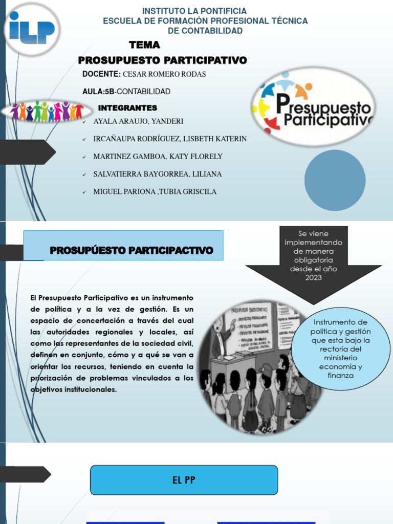 Prosupuesto Participativo Ilppp | PDF | Evaluación | Presupuesto