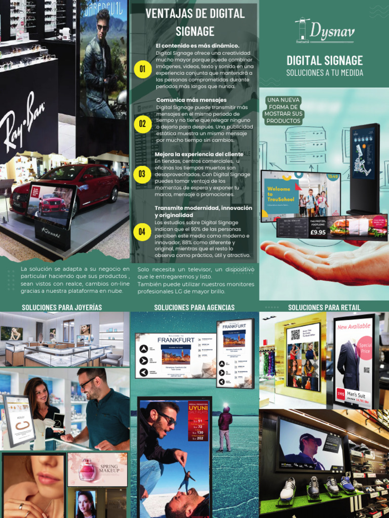 Tríptico DIGITAL SIGNAGE | Descargar gratis PDF | Medios de comunicación en masa | Tecnología de ...