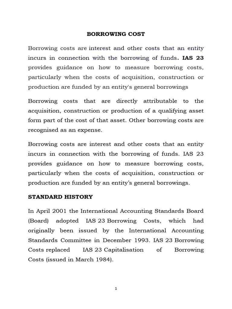 Accounting for Borrowing Cost | PDF | Loans | Debt