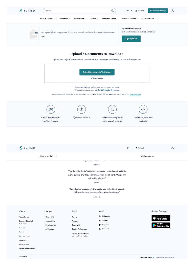 Upload A Document - Scribd | PDF | Scribd | Software