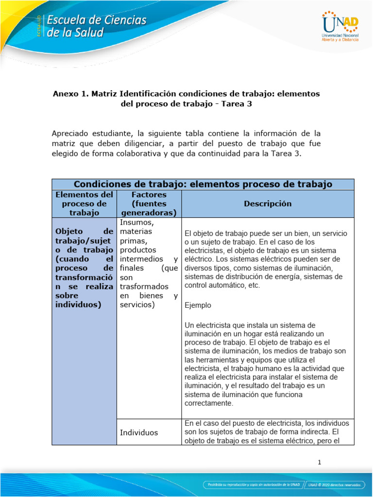 Anexo 1 - Matriz Identificación Condiciones de Trabajo Elementos Del ...