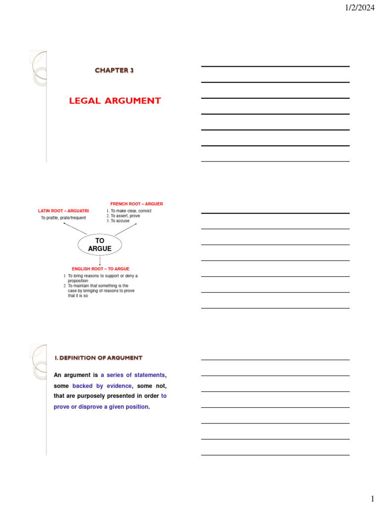 CHAPTER 3 Legal Argument | PDF | Argument | Theft