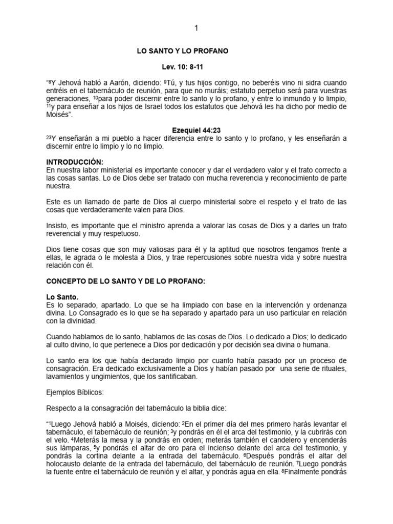 Lo Santo y Lo Profano | PDF | Jacob | Sacerdote