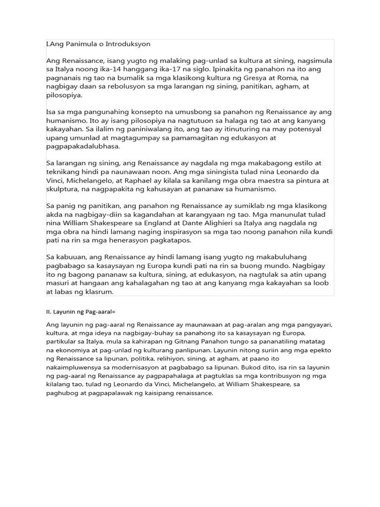 II. Layunin NG Pag-Aaral | PDF