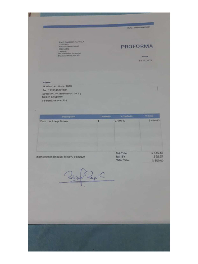 Proforma Pintura | PDF