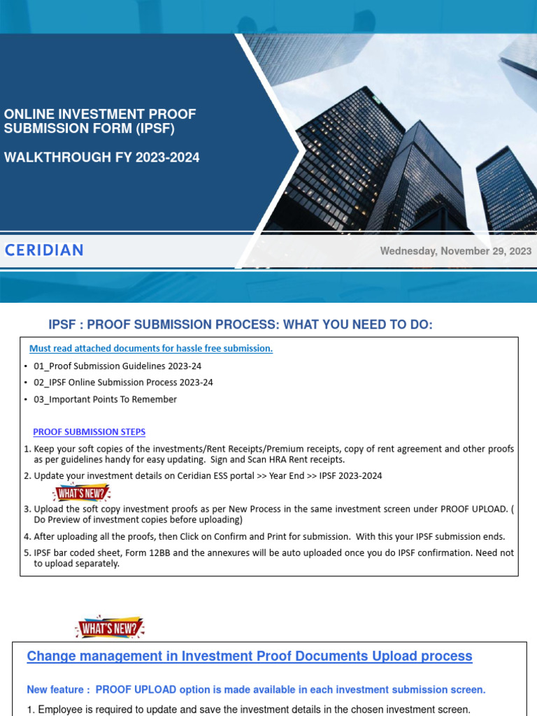 5 - Scan IPSF Submission Process Online FY 2023-24 - With Section F and ...