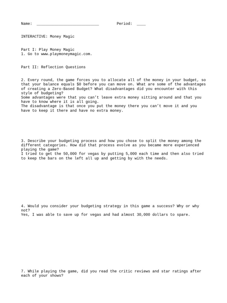 INTERACTIVE - Money Magic | PDF