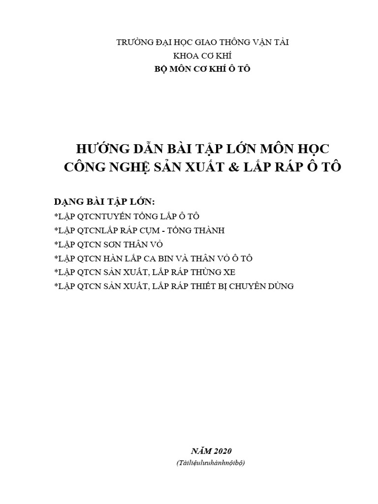 Huong Dan BTL CNSXLR 2023 | PDF