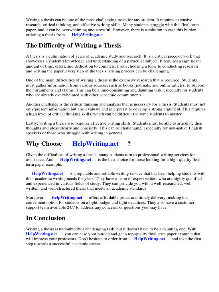 Final Term Paper Example | PDF | Thought | Critical Thinking