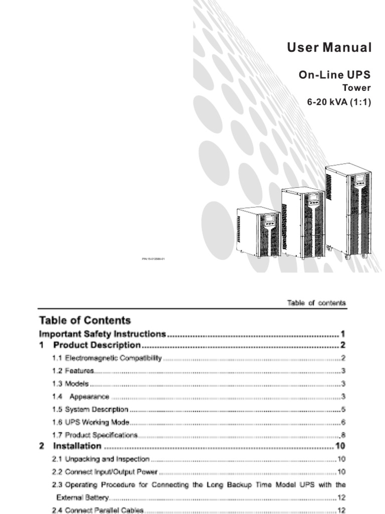Manual UPS KAISE 6K-10K 1-1 - Torre | PDF