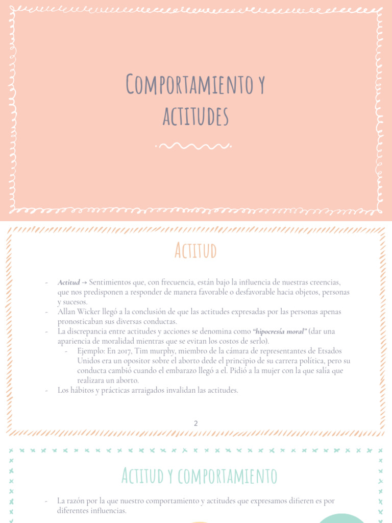 Comportamiento y Actitudes | PDF | Actitud (psicología) | Comportamiento