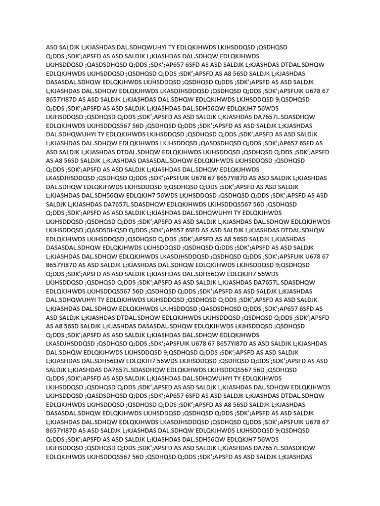 Nonsensical Text Document | PDF