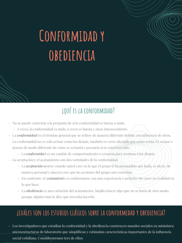 Conformidad y obediencia en psicología | PDF | Conformidad | Sicología
