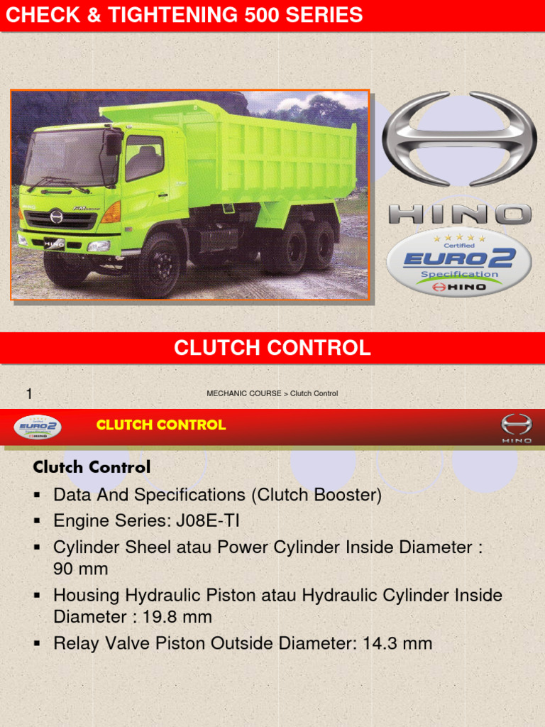 Clutch Control Check & Tightening | PDF | Piston | Clutch