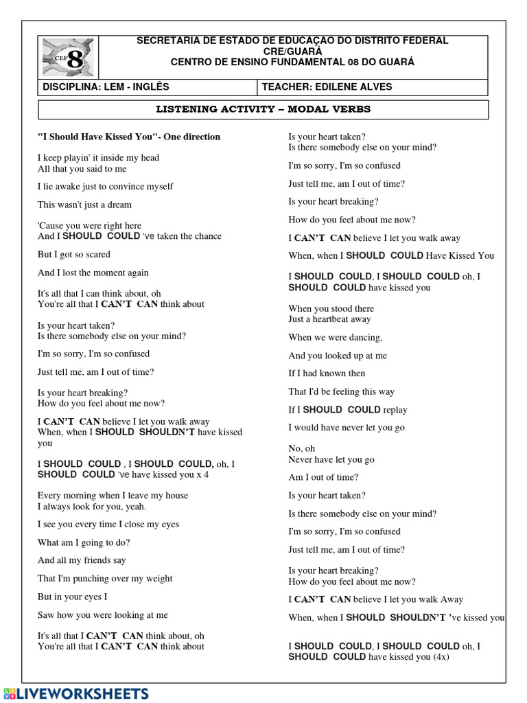 Modal Verbs Song | PDF