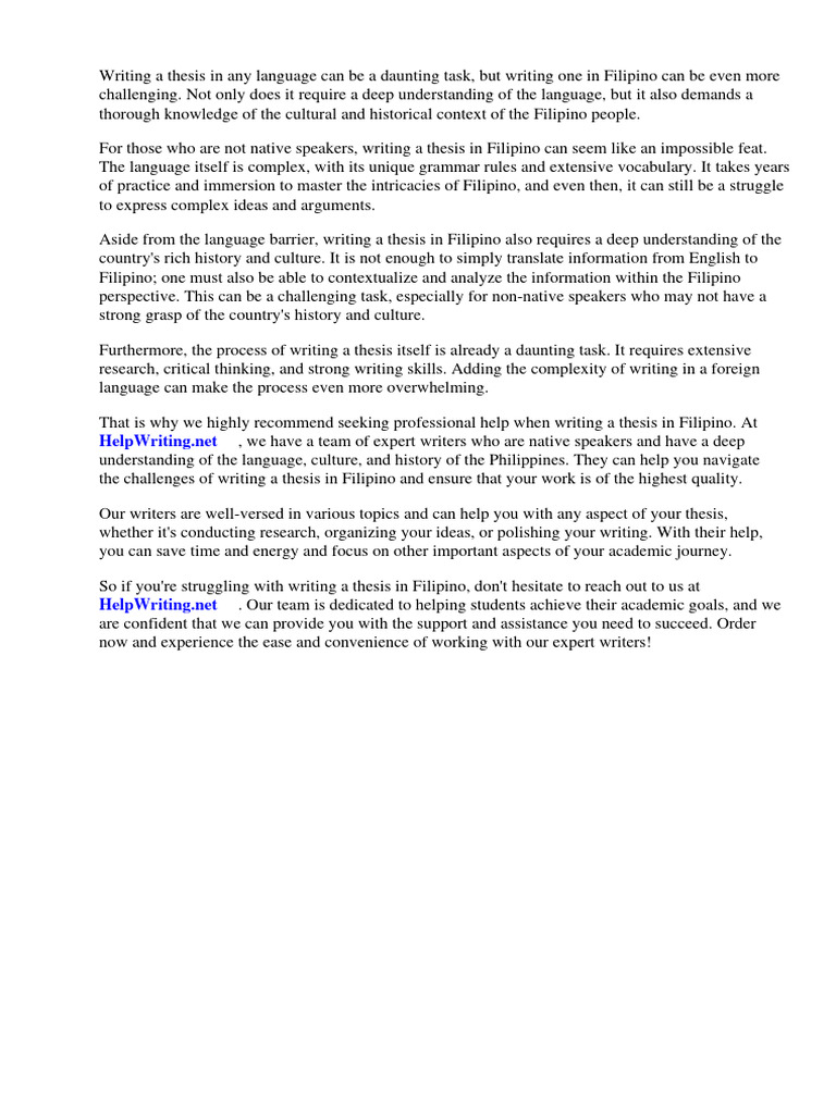 Term Paper in Filipino | PDF | Tagalog Language | Thesis