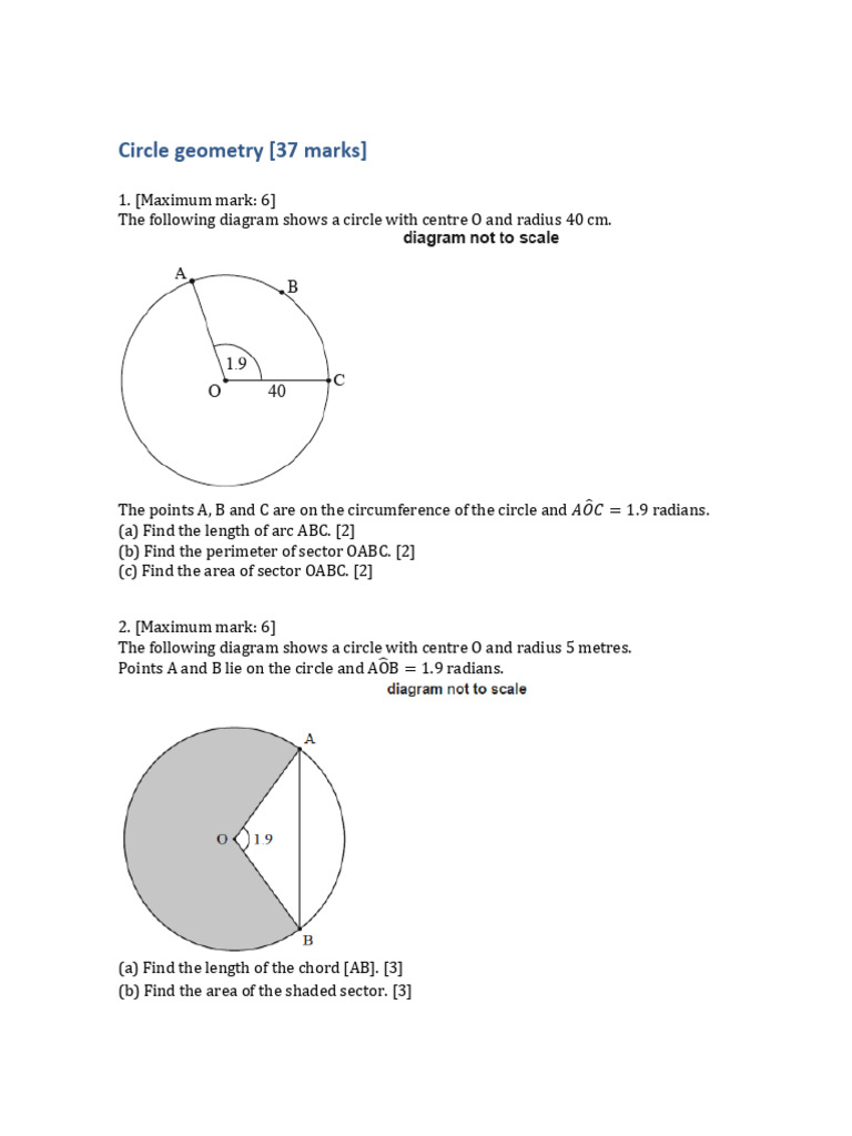 Circle Geometry | PDF | Teaching Methods & Materials | Home & Garden