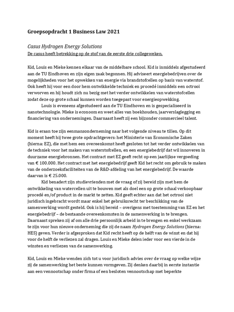 Final Case 1. Hydrogyn Energy Solutions | PDF