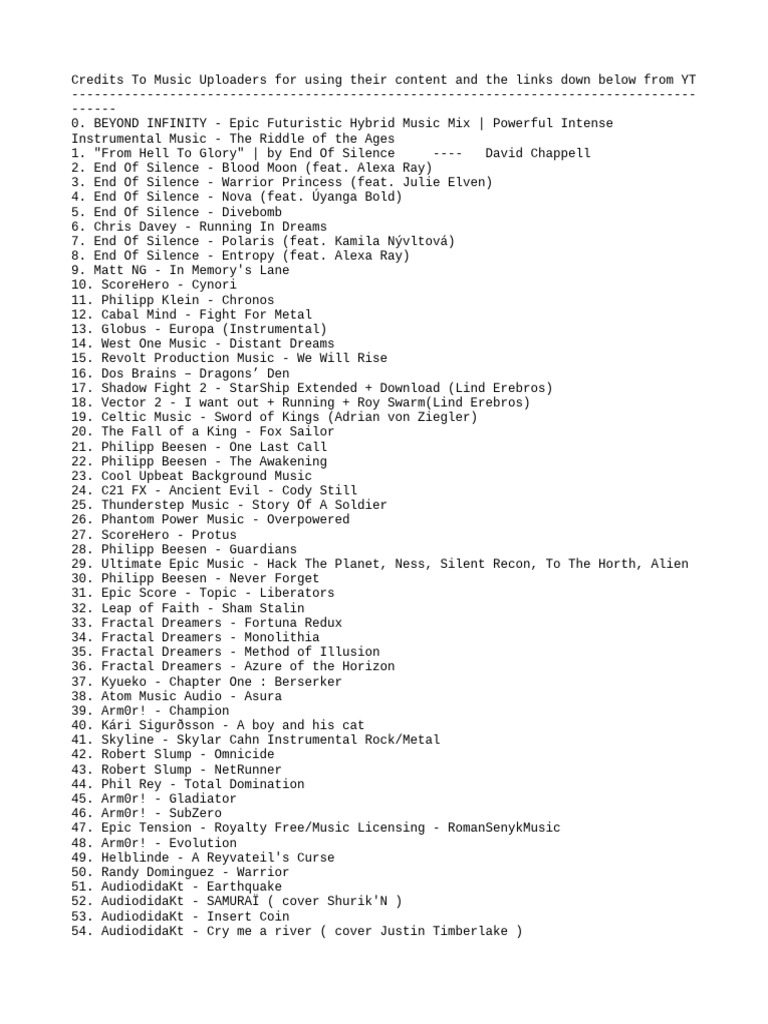 BGM Collection List | PDF