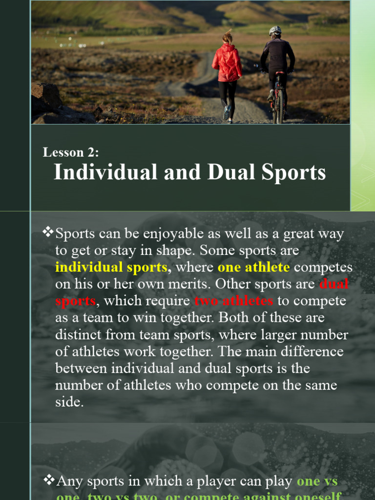Individual and Dual Sports | PDF | Sports | Individual Sports
