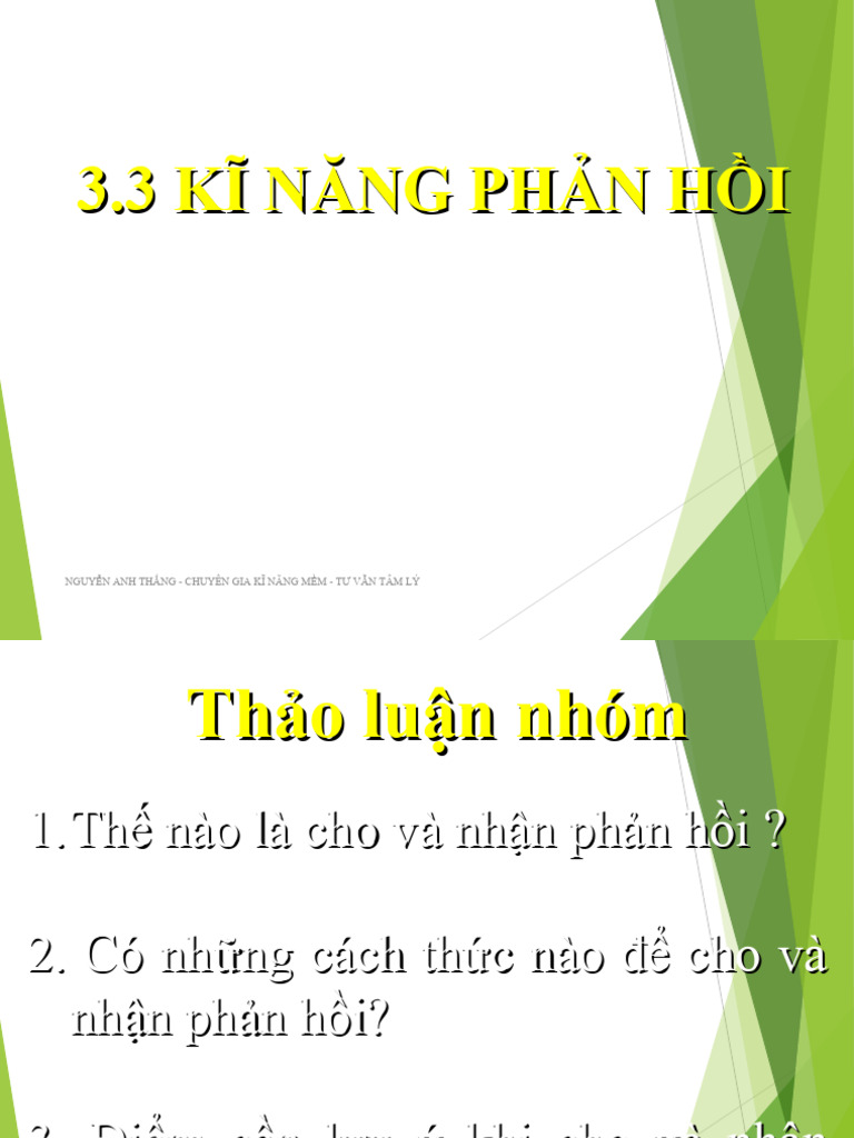3.3 Kĩ Năng Phan Hoi | PDF