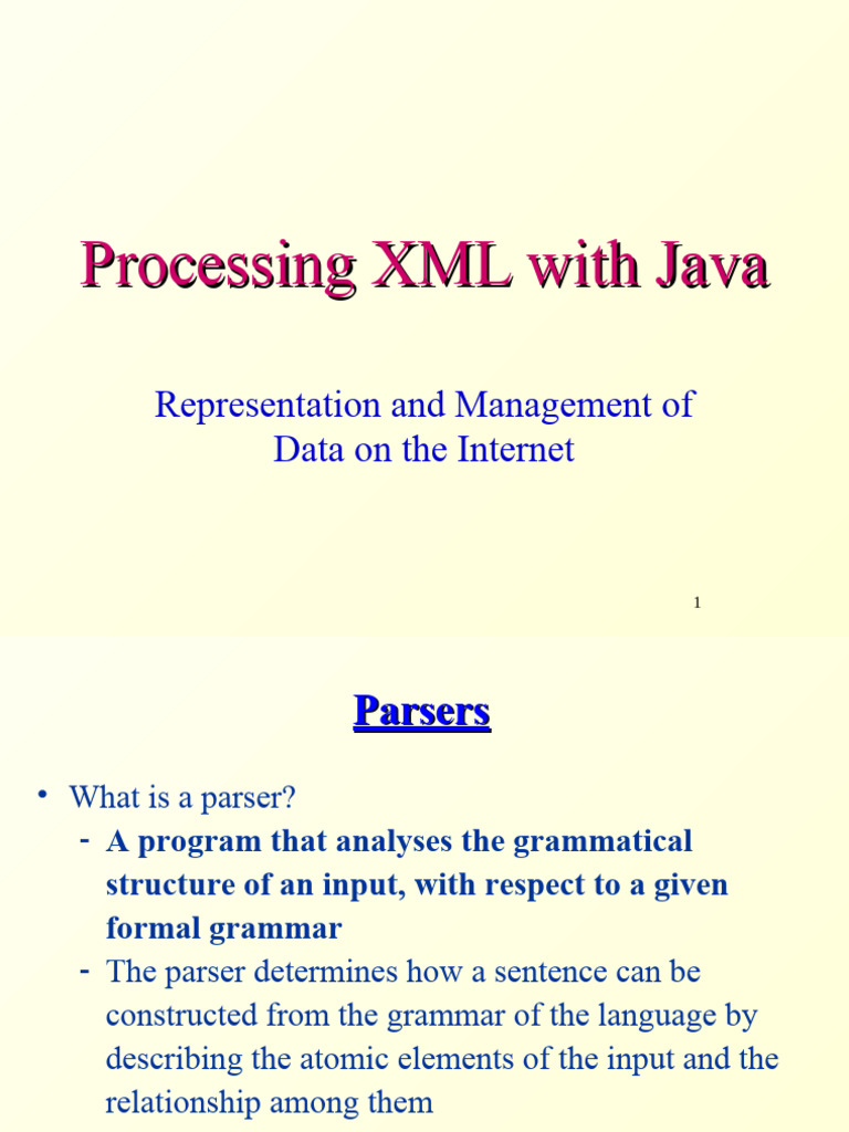 Chapter 4. Java XML Processing | PDF | Document Object Model | Xml Chapter 4. Java XML Processing | PDF | Document Object Model | Xml