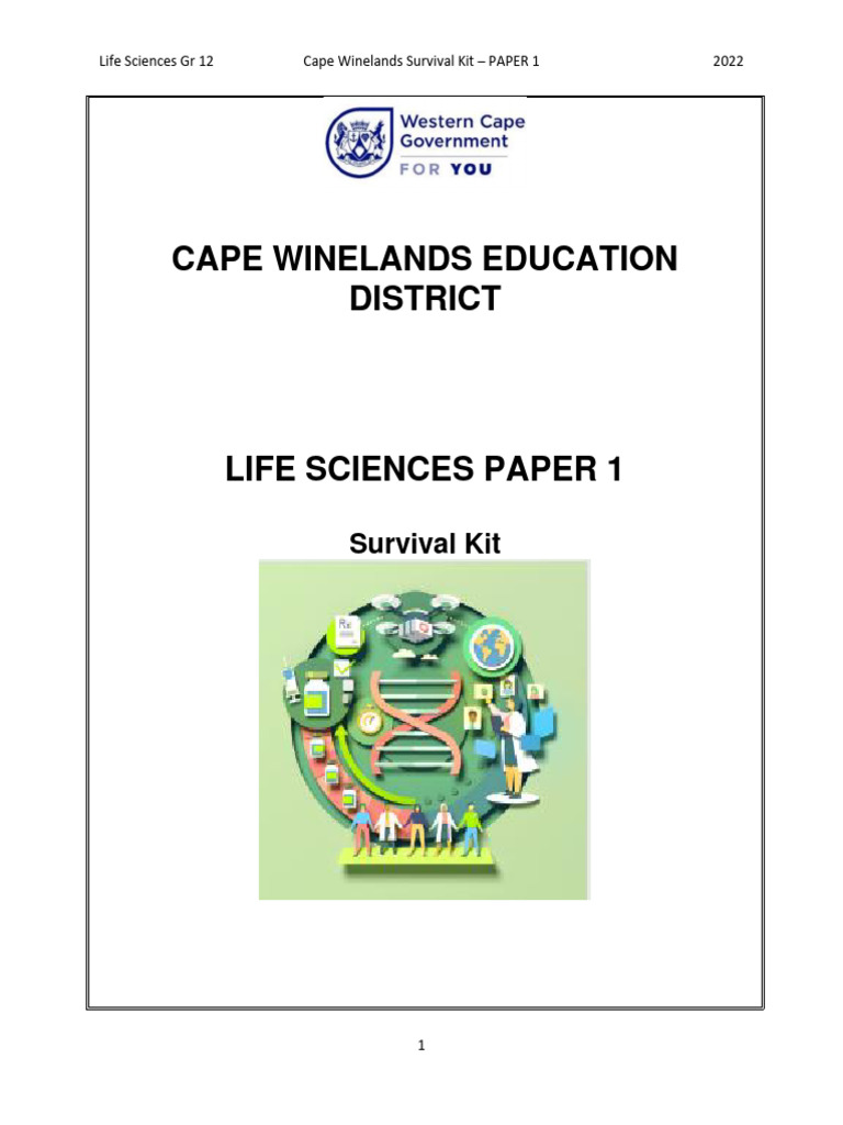 Life Sciences Survival Kit Paper 1 | PDF | Ear | Menstrual Cycle