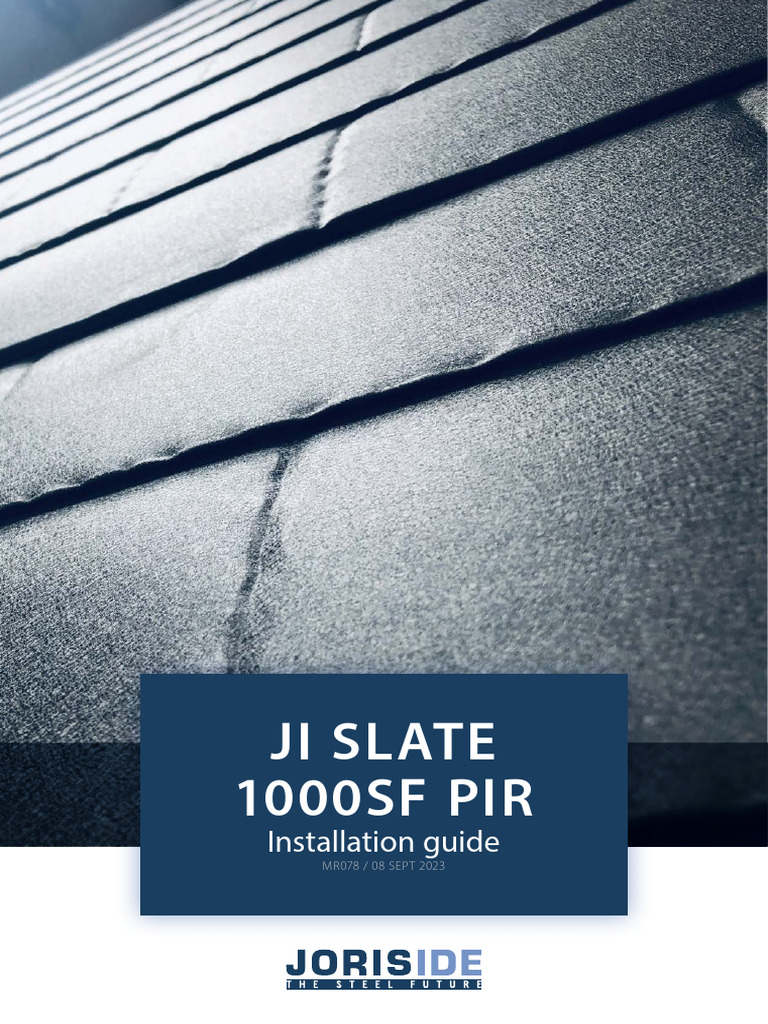 MR078 - JI Slate 1000SF PIR - Installation Guide | PDF | Roof | Sheet Metal